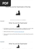 Toastmasters Table Topics Master Script | PDF
