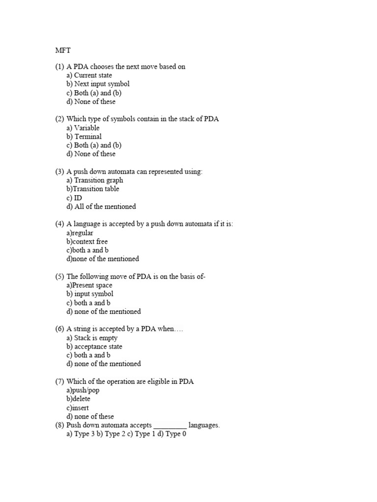 Btech - CS3404 - Theory of Automata - Unit 3 | PDF | Syntax (Logic) | Theoretical Computer Science