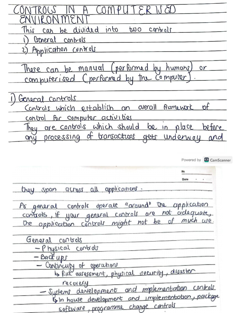 Controls of A Computerised Environment | PDF