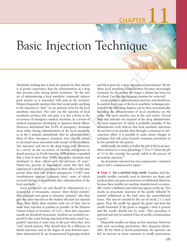 Handbook of Local Anesthesia (PDFDrive) - 175-186 | PDF | Injection (Medicine) | Anesthesia