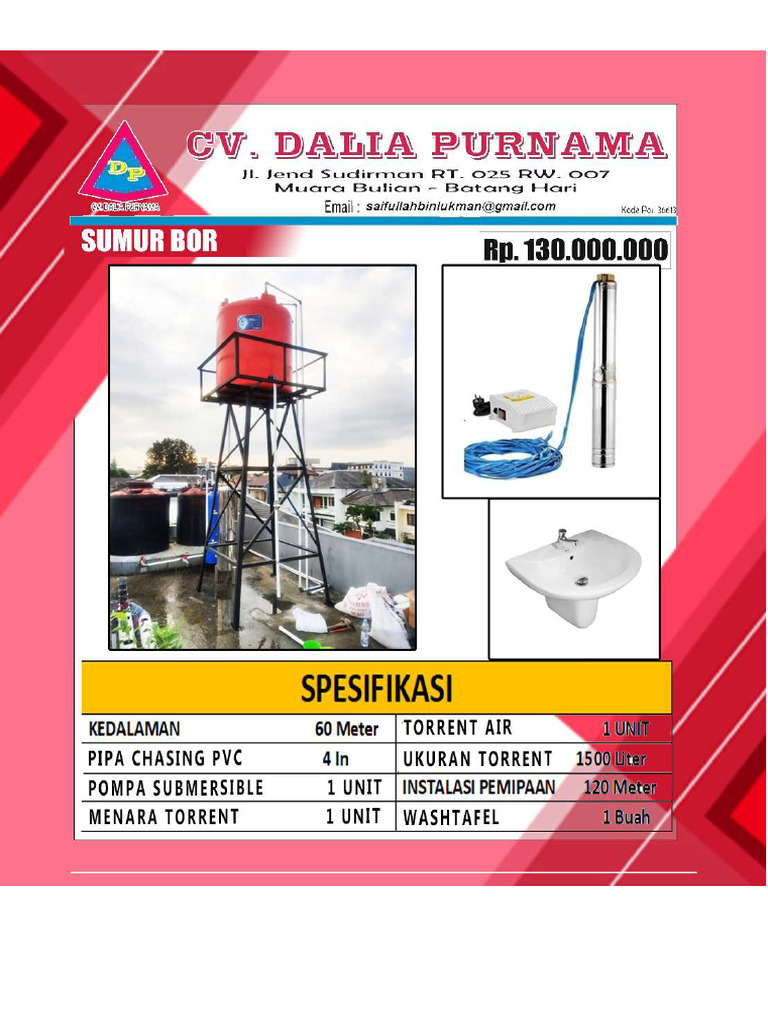 Sumur Bor - Brosur | PDF
