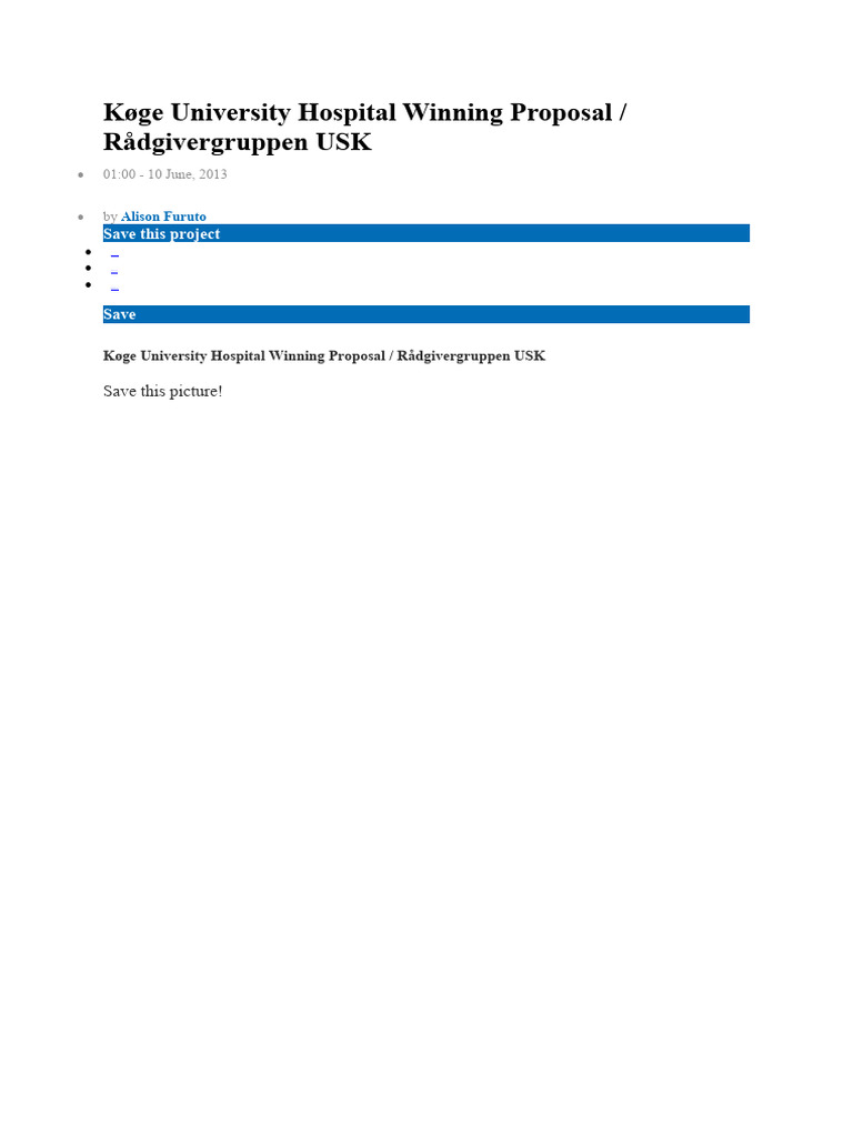 Køge University Hospital Proposal Overview | PDF | Hospital | Building