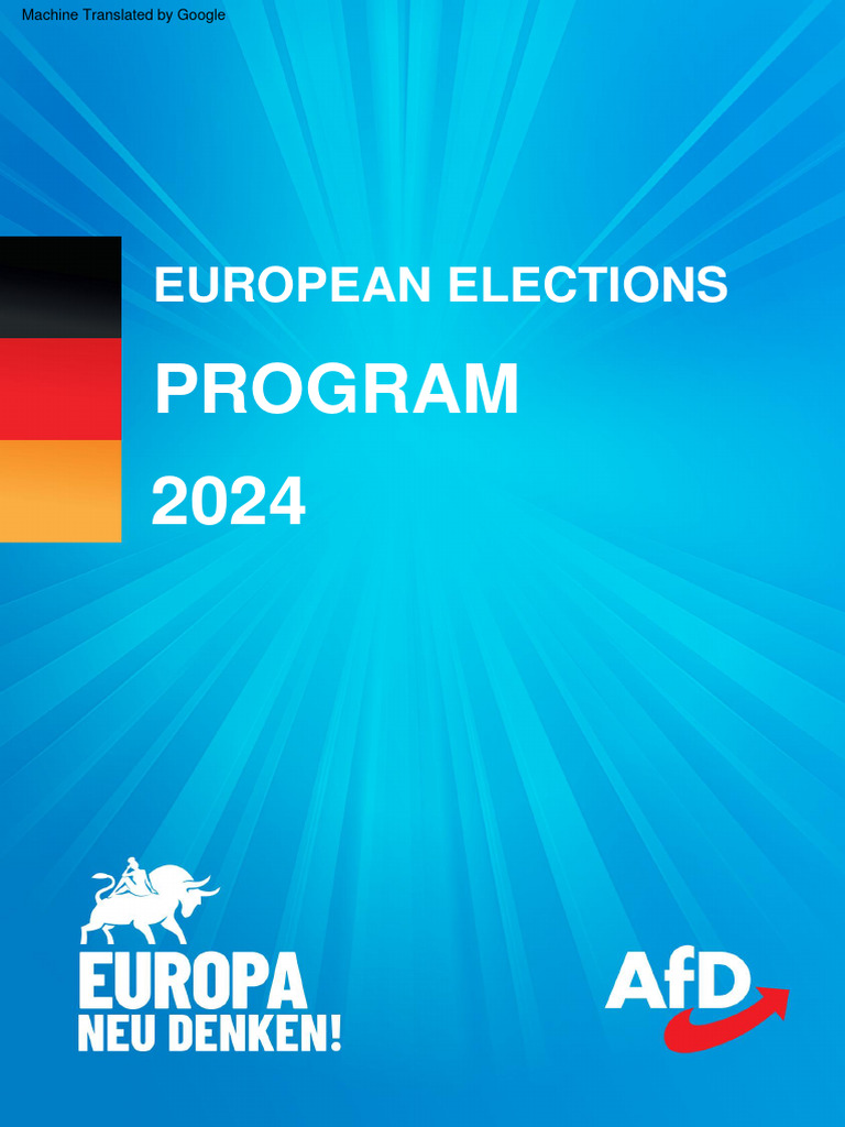 AfD EW Programm 2024 EN | PDF | European Union | Taxes