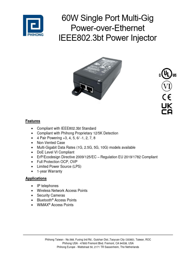 Poe60u 1BT X-3133468 | PDF | Information And Communications Technology ...