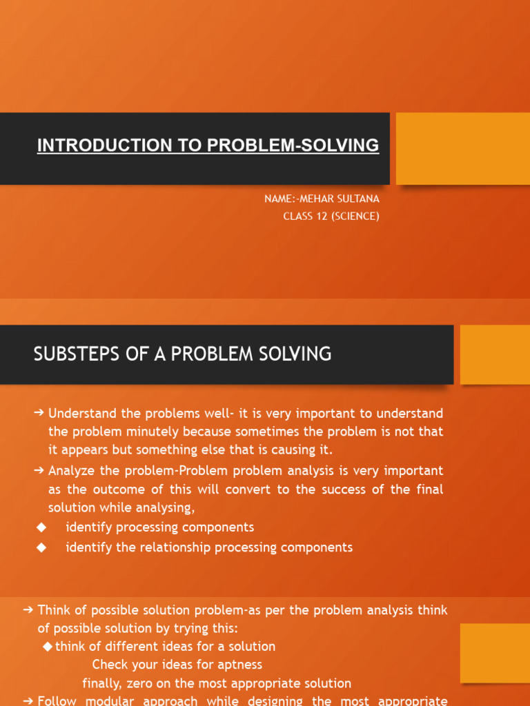 Introduction to Problem-solving | PDF | Algorithms | Computer Program Introduction to Problem-solving | PDF | Algorithms | Computer Program