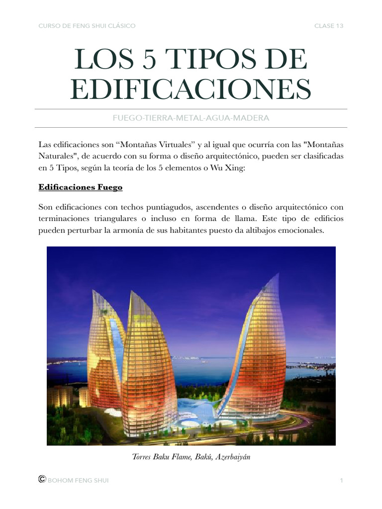 Clase 13 Los 5 Tipos de Edificaciones | PDF | Feng Shui