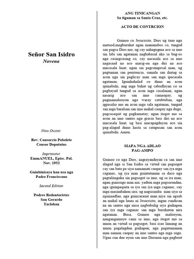 Novena (Waray Waray) | PDF