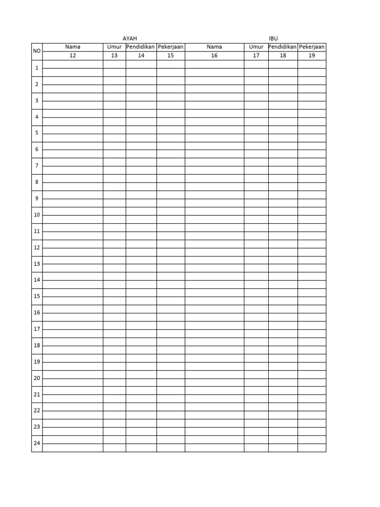 Absensi Kelas 5 | PDF