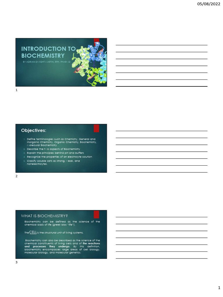 Biochemistry Basics for Students | PDF | Acid | Dissociation (Chemistry)