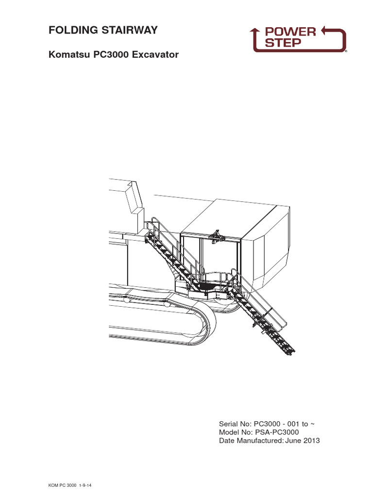 Installation Guide for Komatsu PC3000 Stairway | PDF | Stairs | Valve