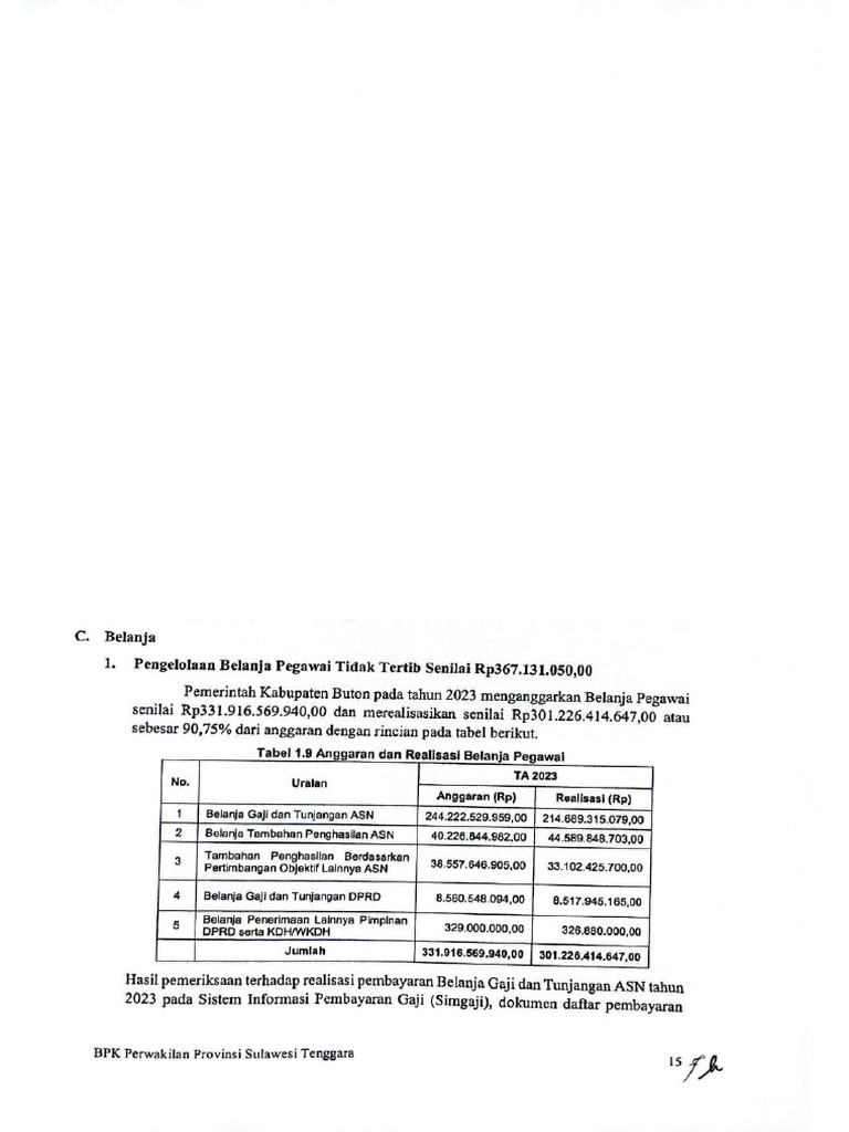 LHP - Siltap Desa | PDF
