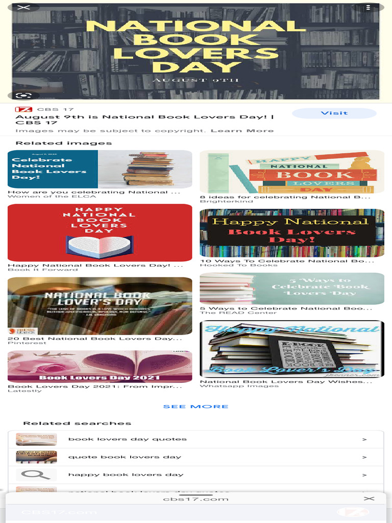 Book Lovers Day - Google Search | PDF