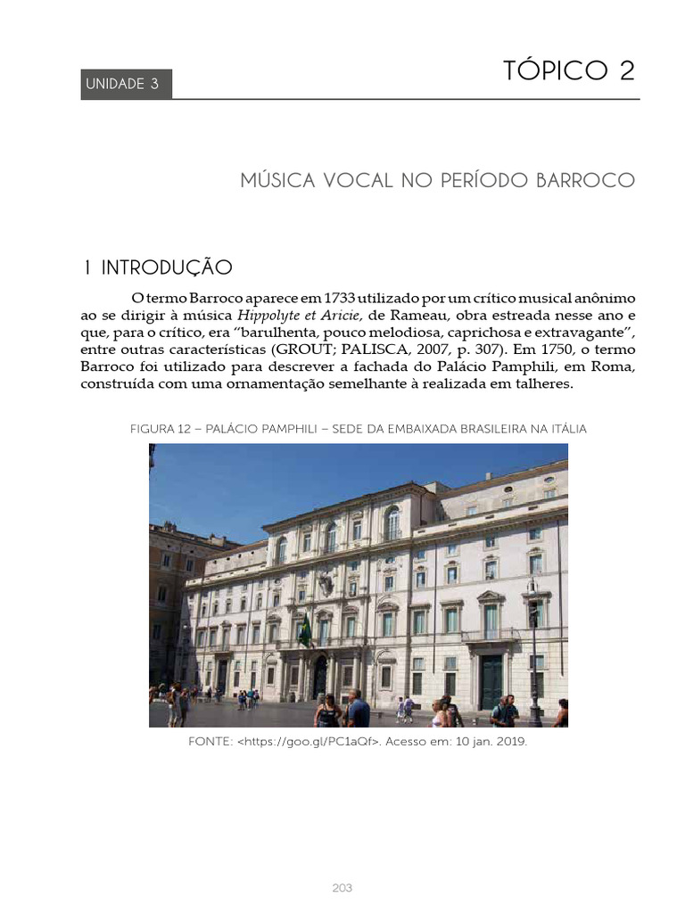 DÉBORA - Música Vocal No Período Barroco | PDF | Ópera | Barroco