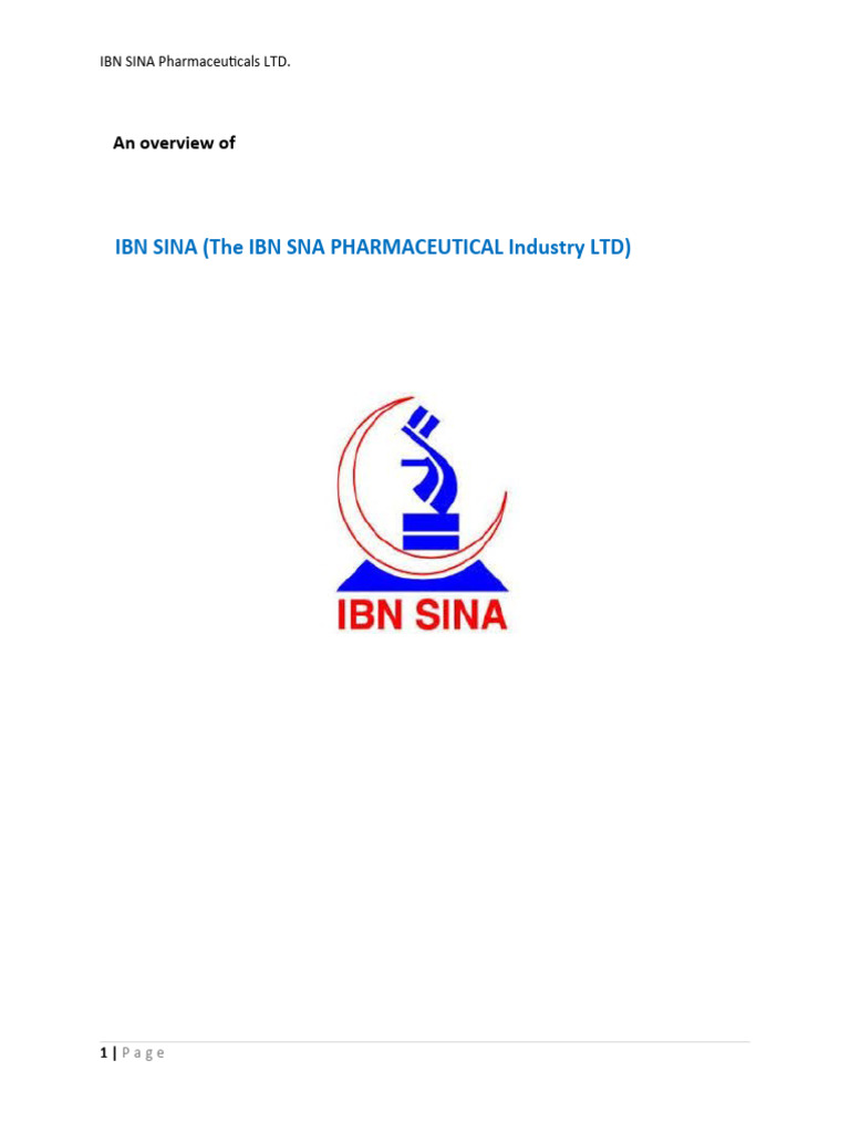 An Overview of IBN SINA Phamaceuticals LTD. | PDF | Topical Medication ...