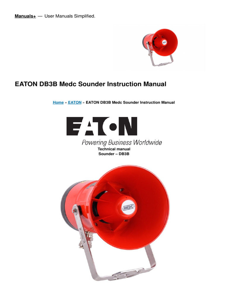 db3b Medc Sounder Manual | PDF | Resistor | Direct Current