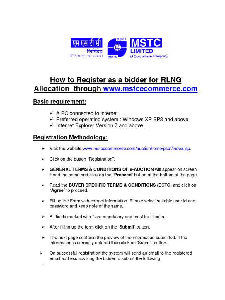 Bidder-Guide-Registration | PDF | Identity Document