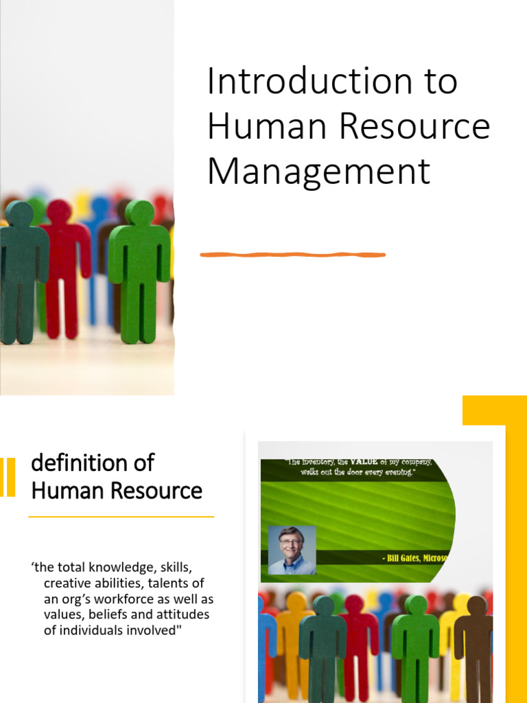 Introduction To Human Resource Management | PDF | Human Resource ...
