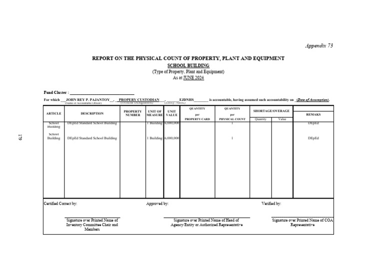 Rpcppe School Building | PDF | Quantity