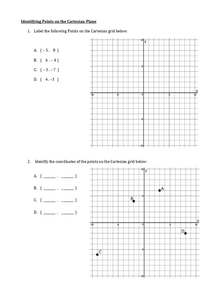 Cartesian Plane Exercises | PDF | Cartesian Coordinate System ...