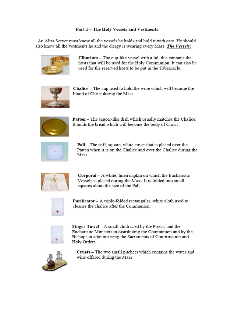 Sacristan Module | PDF | Eucharist | Mass (Liturgy)