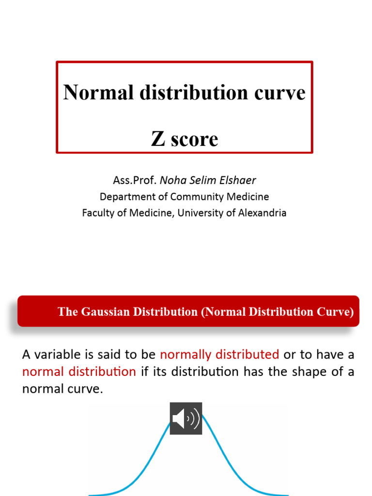 N - BR - Normal Distribution Curve (May, 2020-Dr - Noha Elshaer | PDF ...