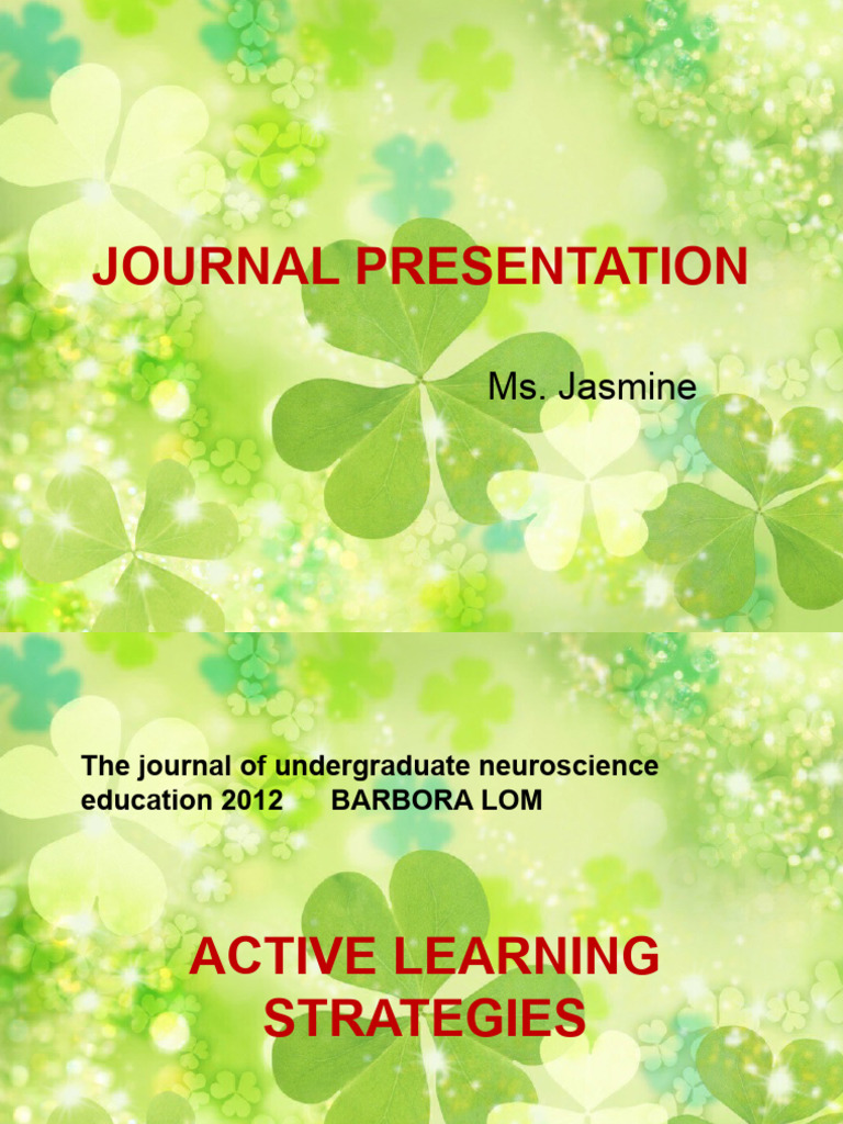 Journal Presentation | PDF | Lecture | Quiz