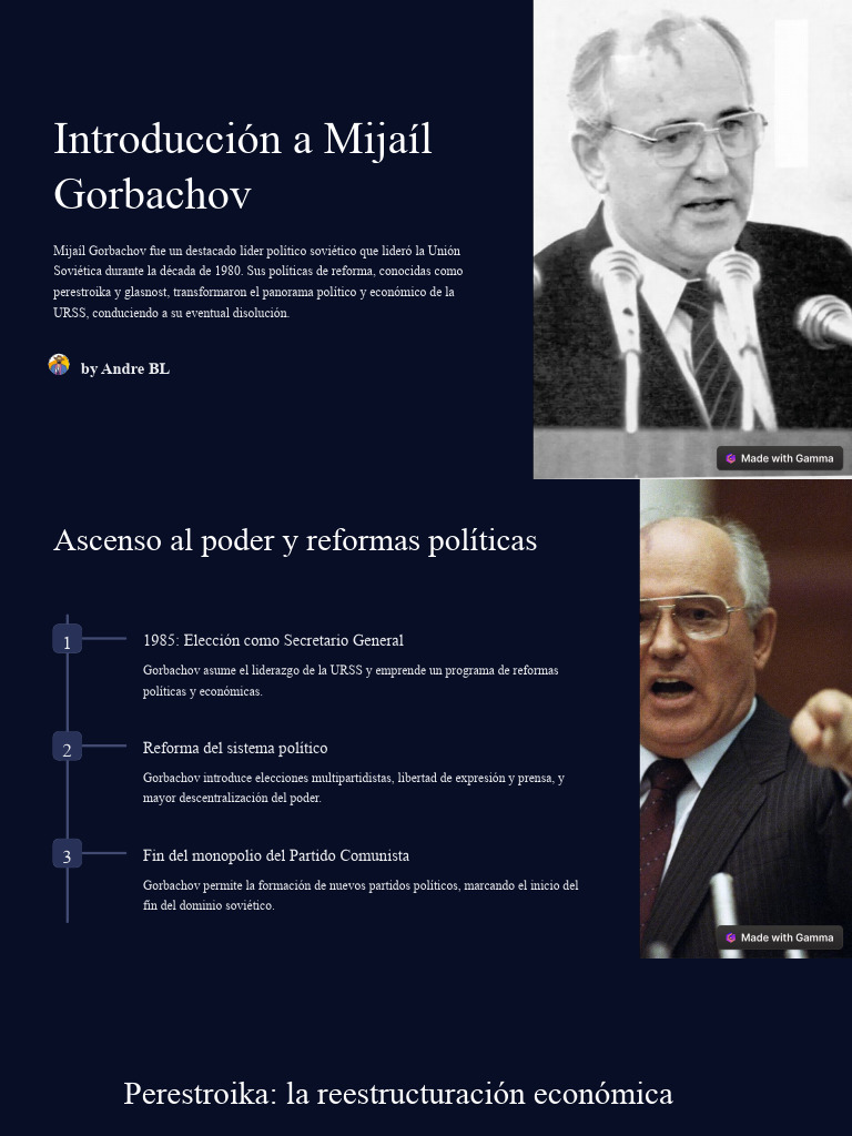 Introduccion A Mijail Gorbachov | PDF | Mikhail Gorbachev | Unión Soviética