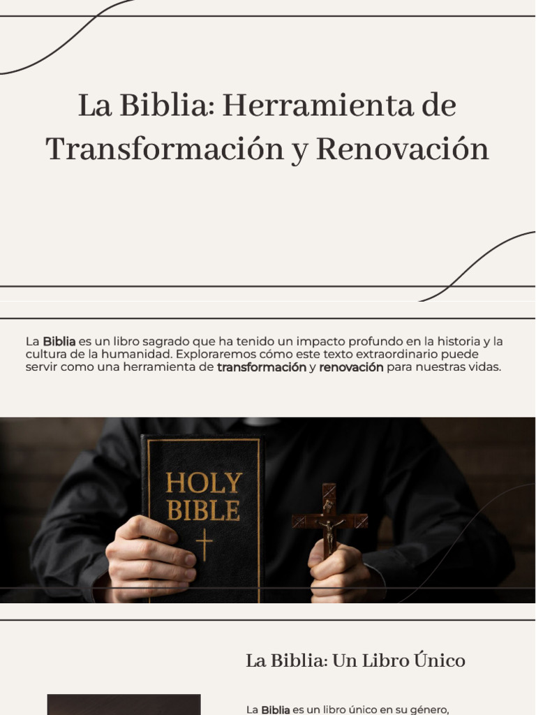 La Biblia Herramienta de Transformacion y Renovacion | PDF | Biblia | Amor