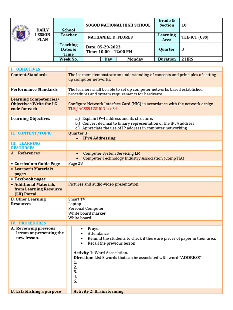 COT-IP-address-Final | PDF | Ip Address | Computing