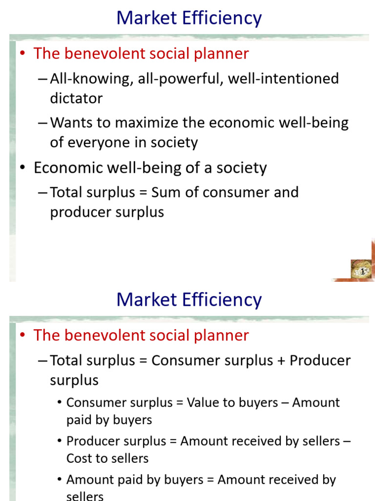 Chapter 7 Consumers Producers and The Efficiency of Markets | PDF ...