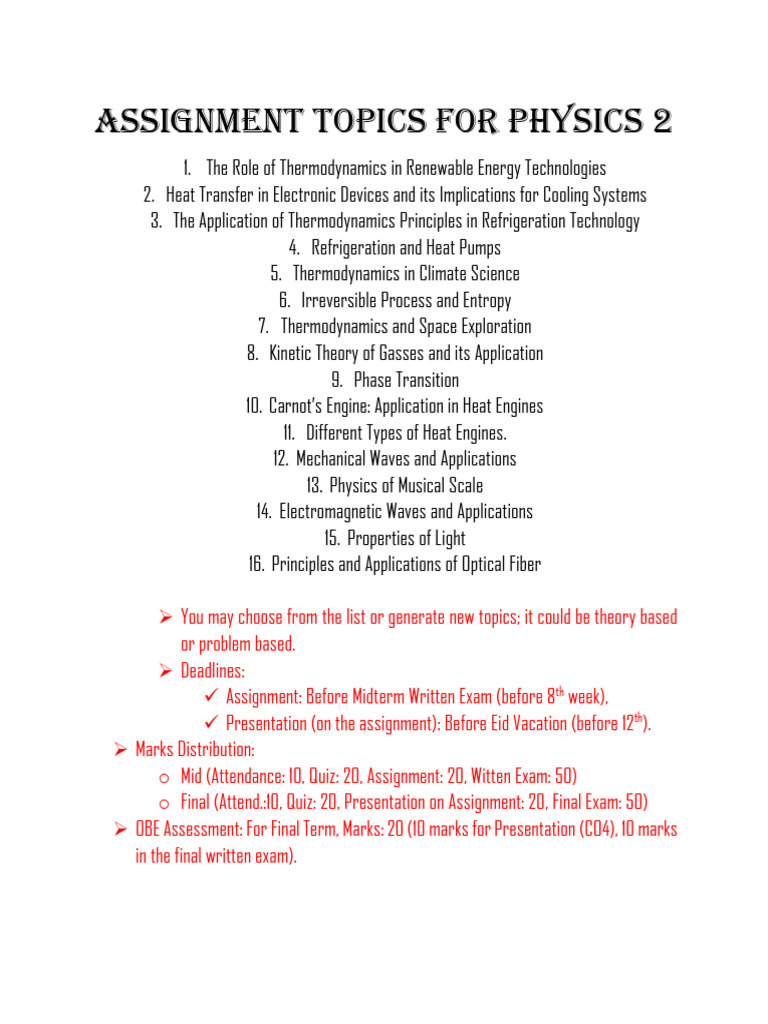 Assignment | PDF | Heat | Thermodynamics