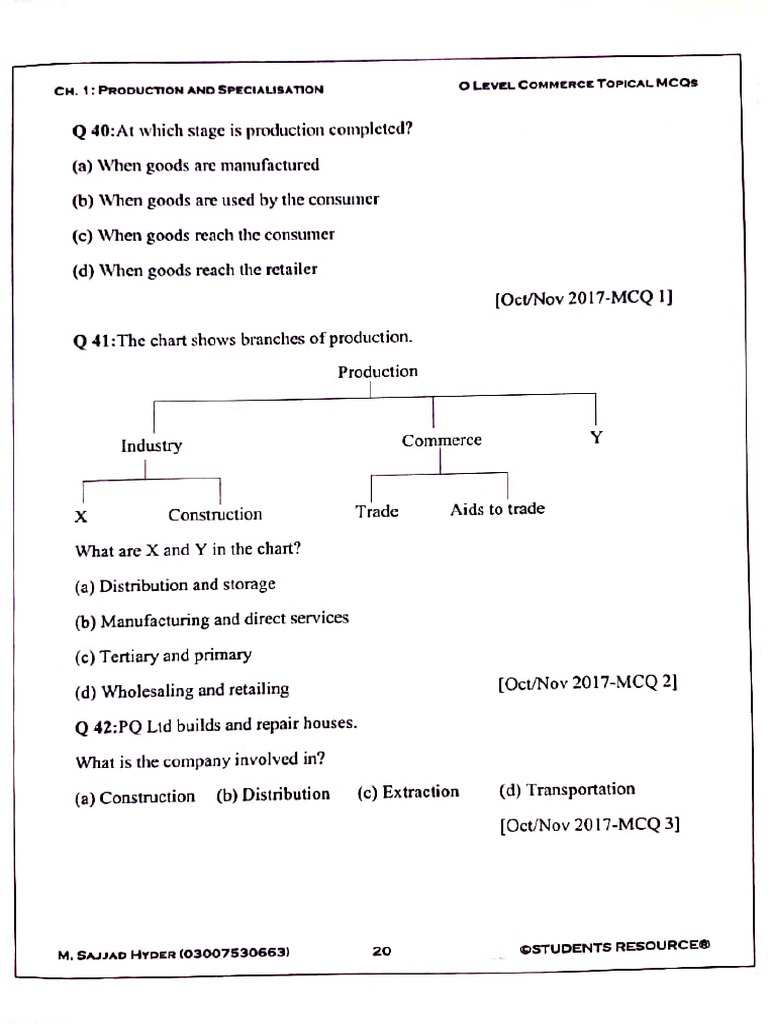 Commerce MCQs - p15 p16 | PDF