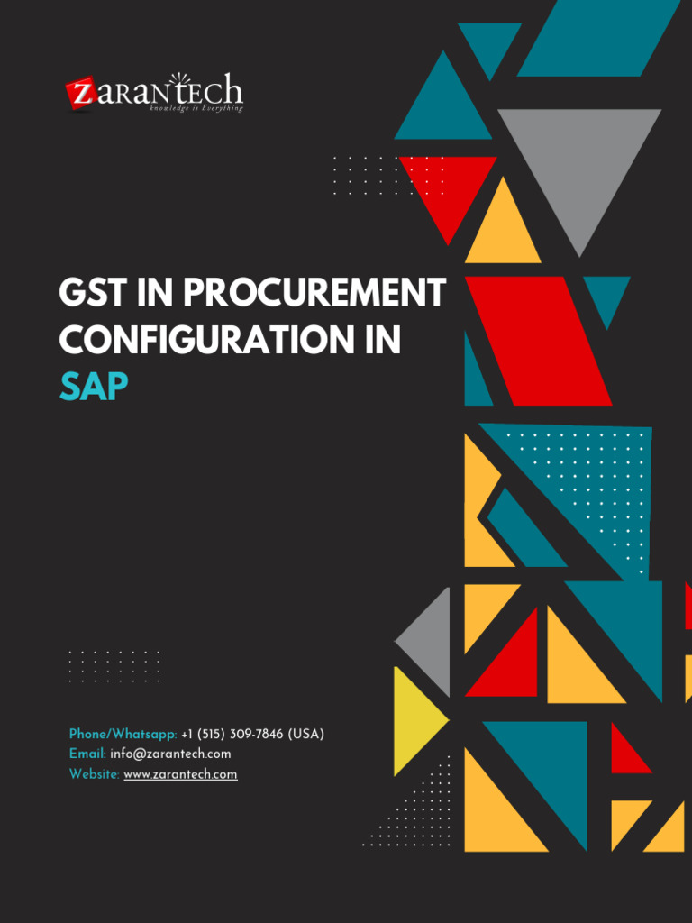 GST IN Procurement Configuration IN SAP | PDF | Computing | Payments