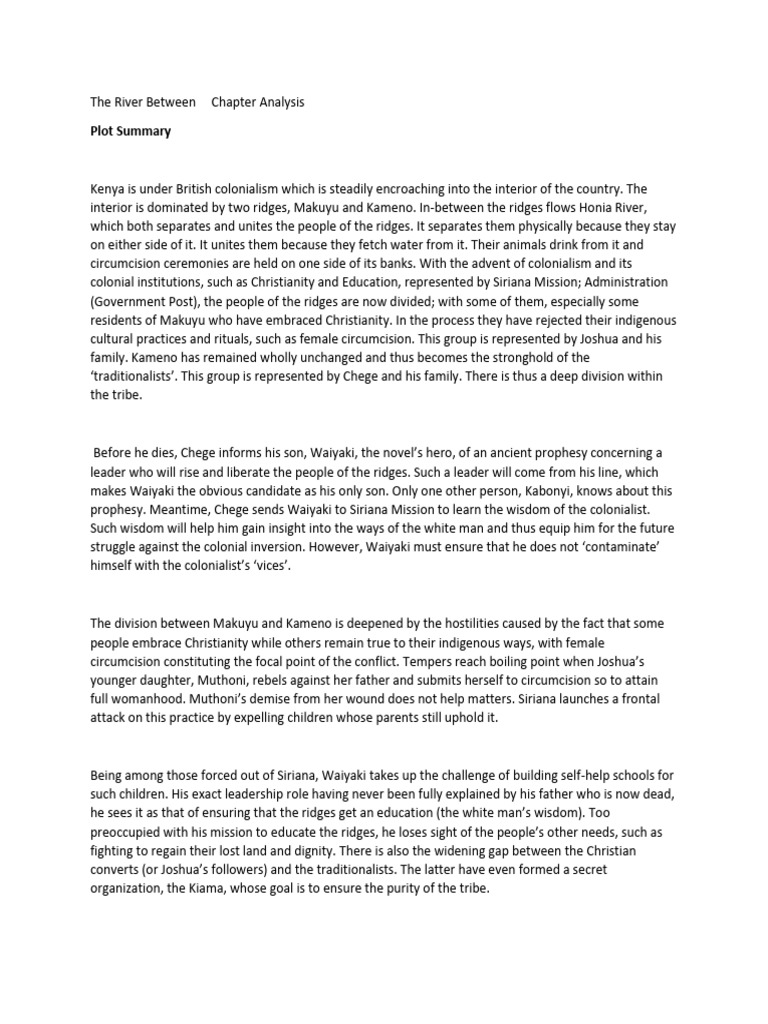 Analysis of The River Between | PDF