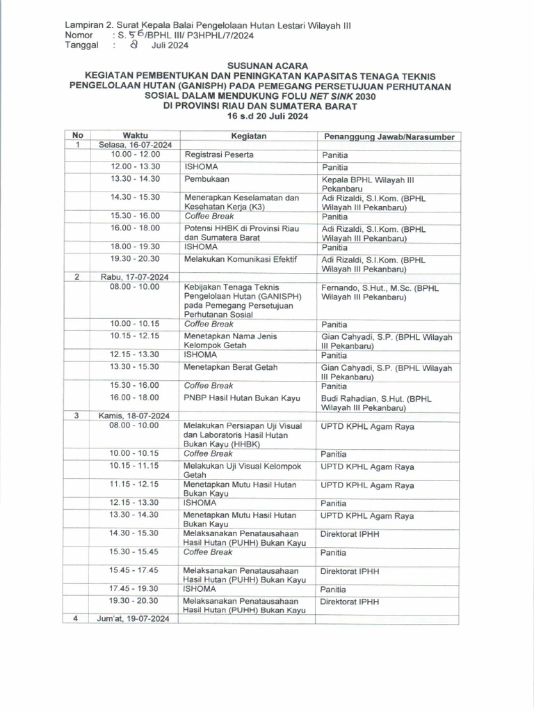Susunan Acara Pembentukan Dan Ujikom GANISPH JIPOKTAH PS | PDF