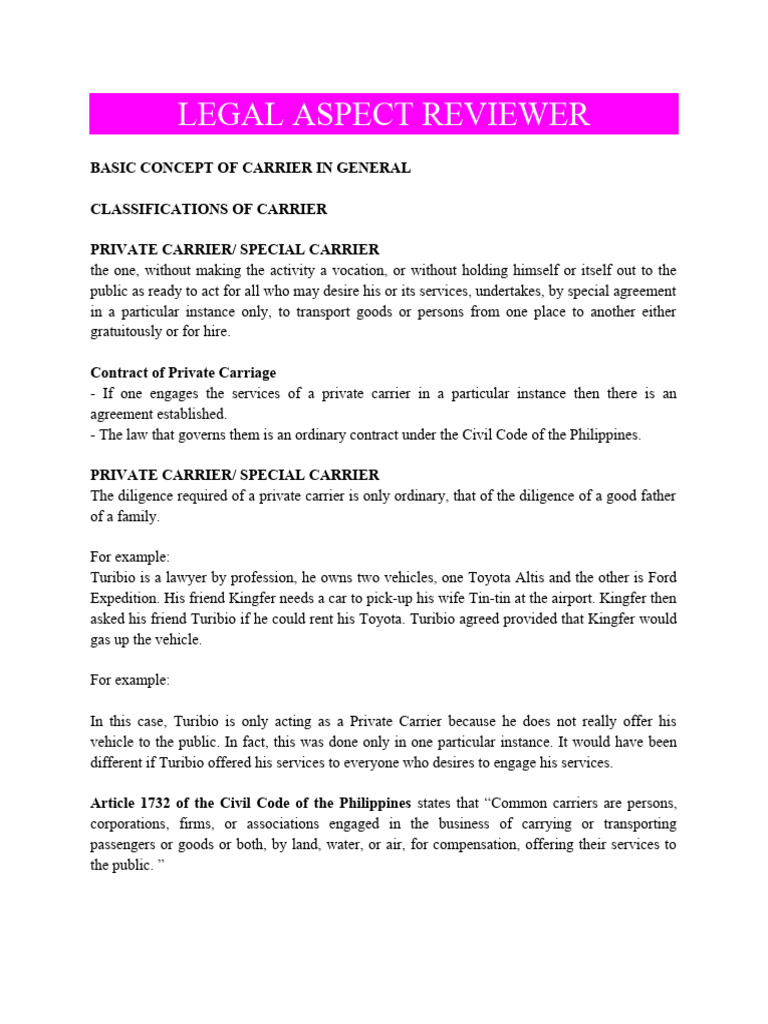 Understanding Private and Common Carriers | PDF | Employment | Overtime