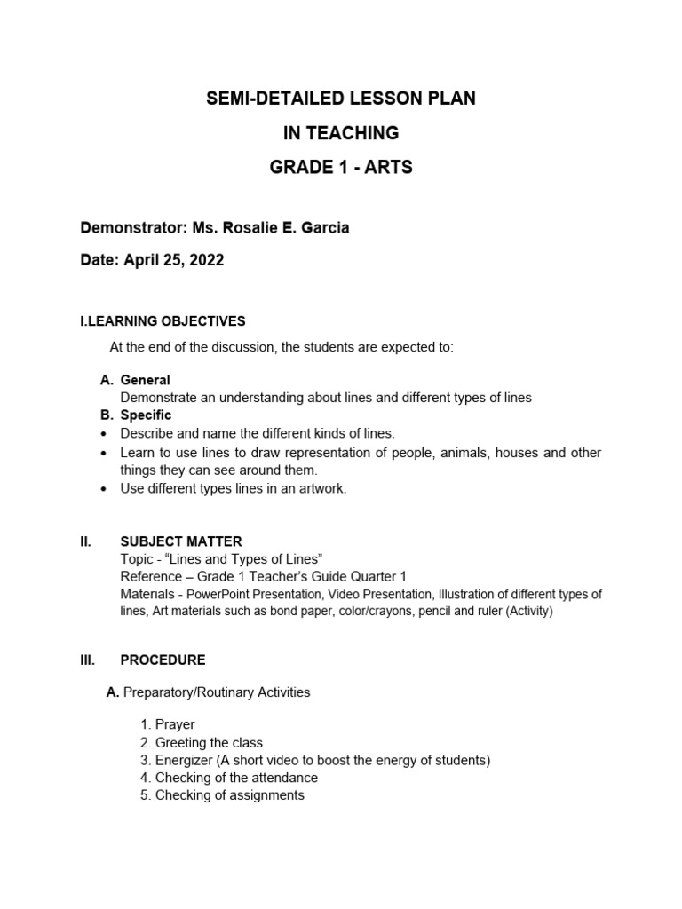 Lesson Plan in TA Final | PDF | Lesson Plan | Teachers