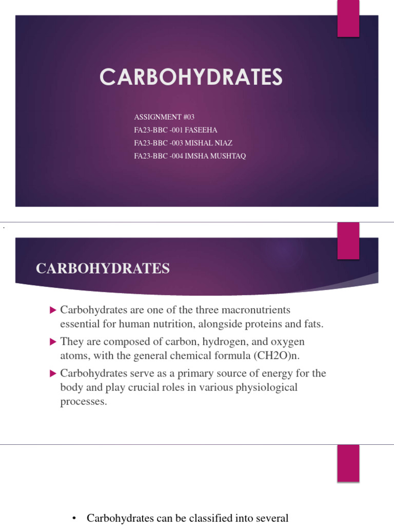 Understanding Carbohydrates: Types & Functions | PDF | Carbohydrates ...