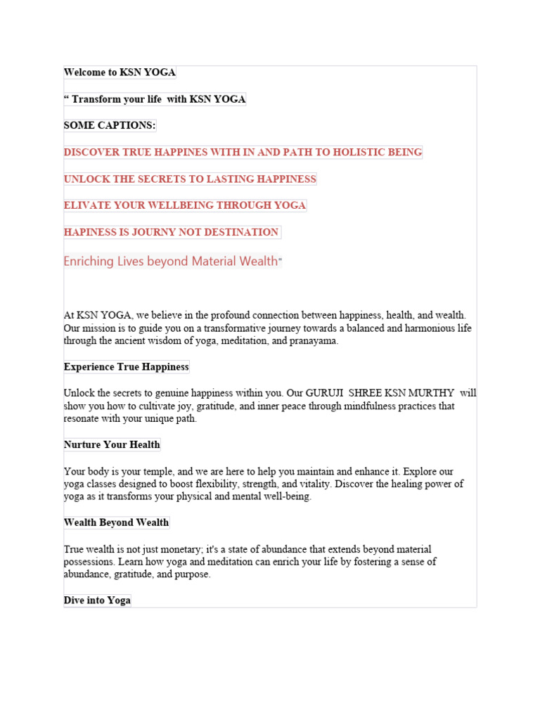 Home Page | PDF | Self-Improvement | Wellness