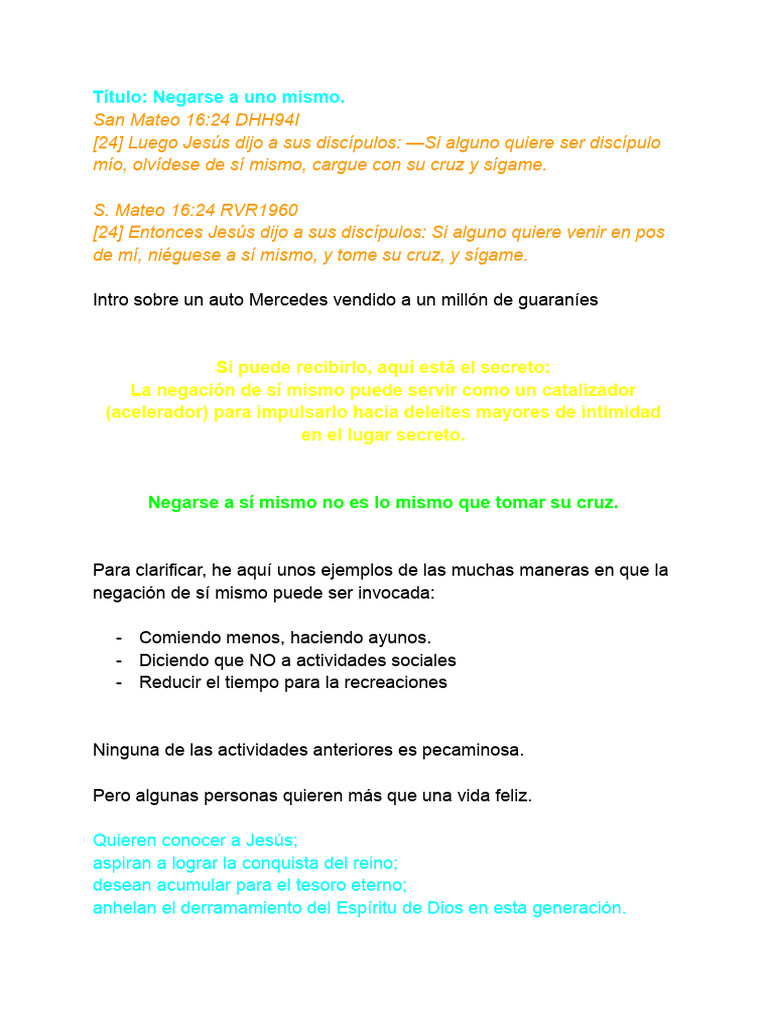 Negarse A Uno Mismo | PDF | Jesús