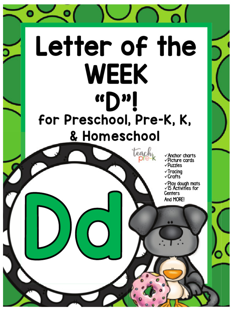 Letter of The Week "D"!: For Preschool, Pre-K, K, & Homeschool | PDF ...