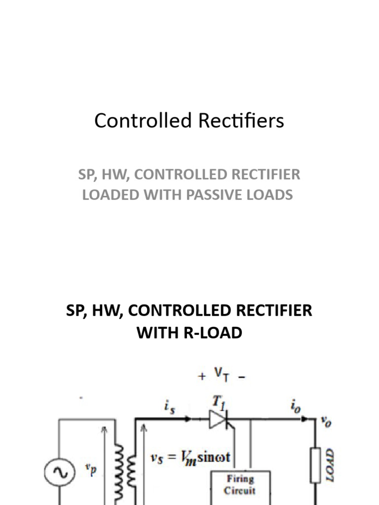 Controlled Rectifiers | PDF | Rectifier | Electrical Equipment