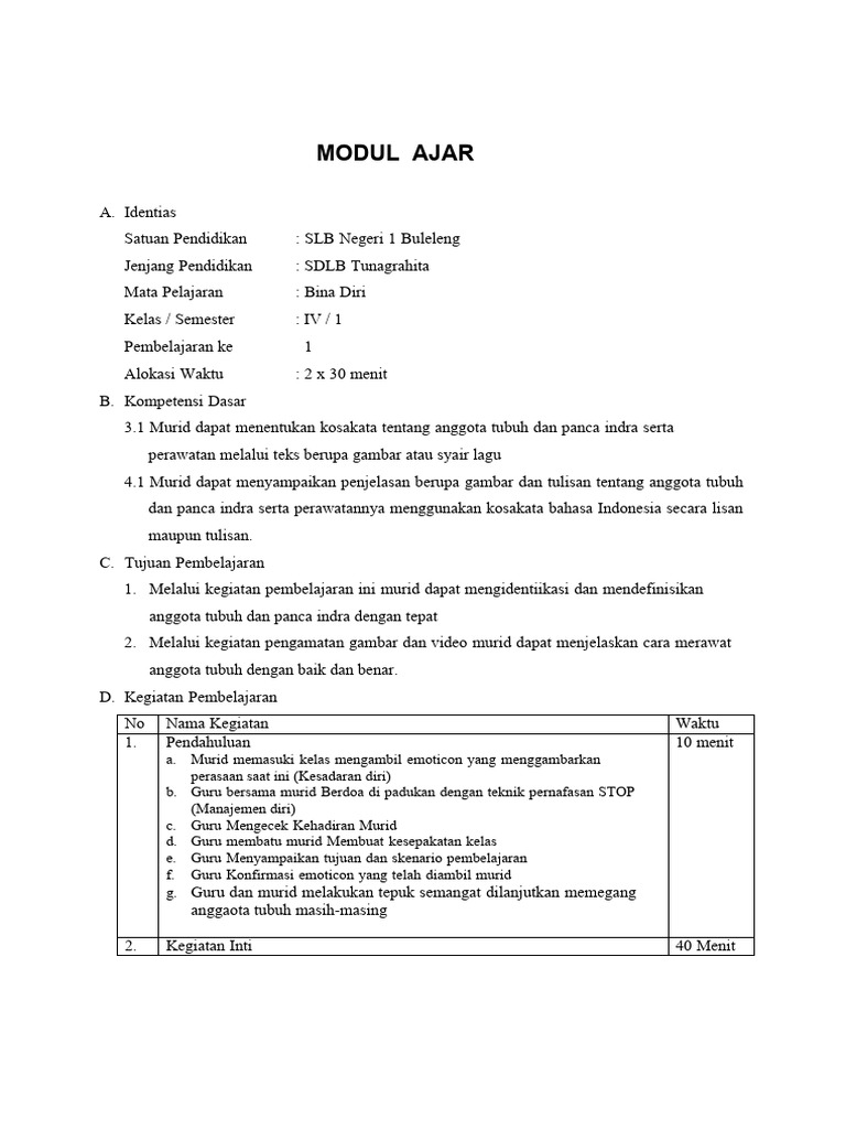 mODUL AJAR | PDF