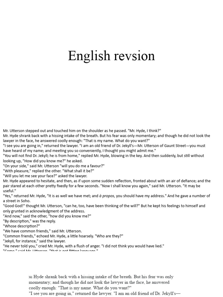 DR Jeckyl and MR Hyde | PDF | Dr. Jekyll And Mr. Hyde (Character ...