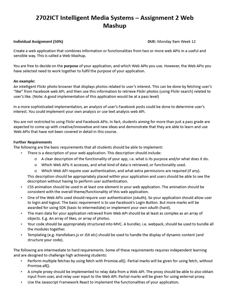 Assignment 2 | PDF | World Wide Web | Internet & Web