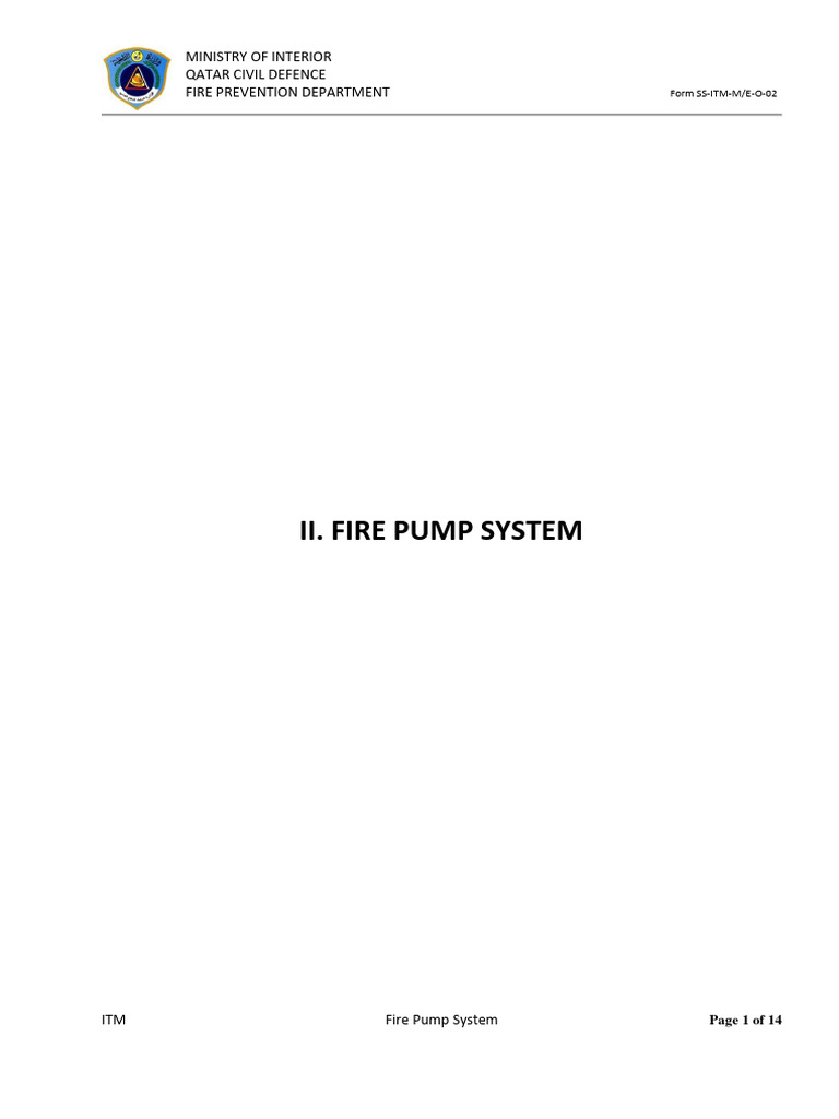 QCD Itm 2-2 - Fire Pump System | PDF | Valve | Pump