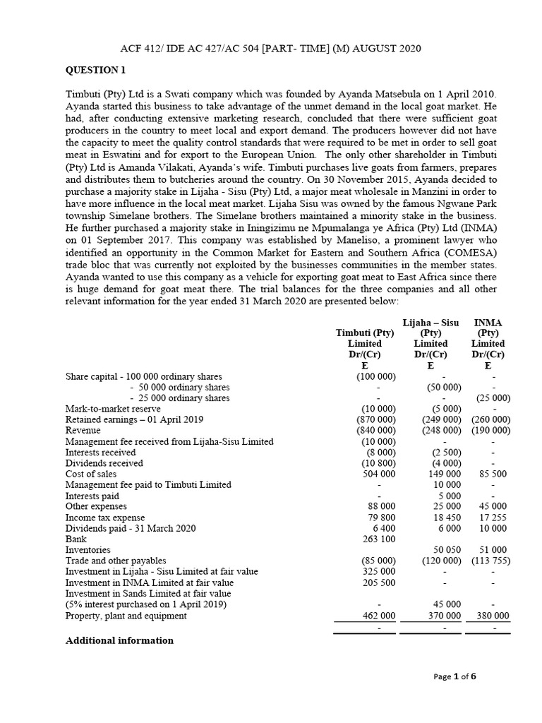 Acf 412 | PDF | Deferred Tax | Expense