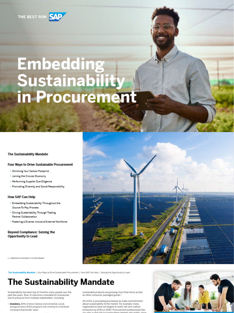 Embedding Sustainability in Procurement | PDF | Supply Chain ...