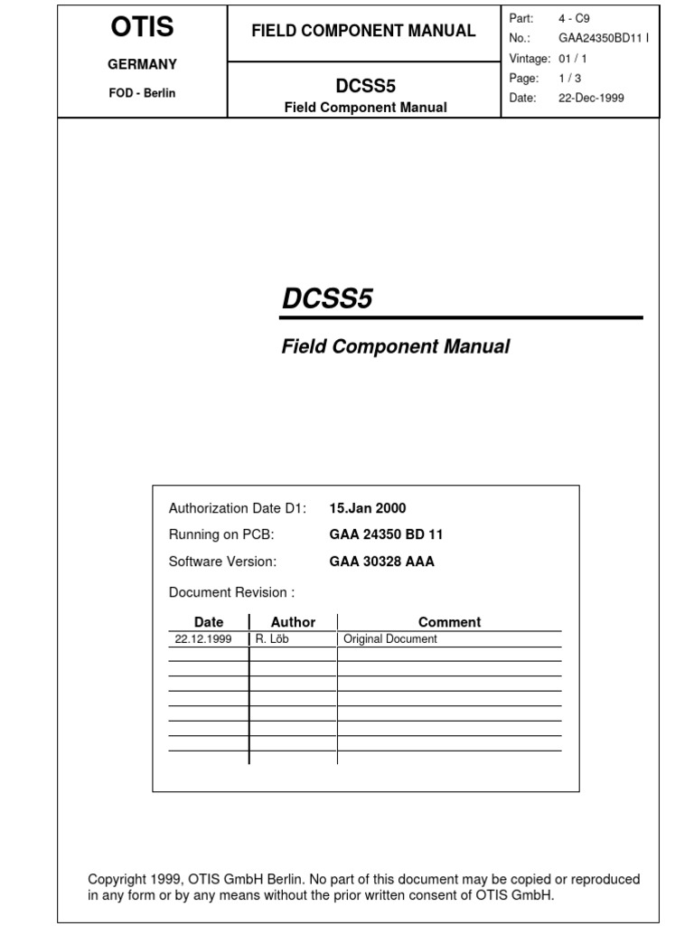 Field Component Manual: Dcss5 | PDF | Computing | Software