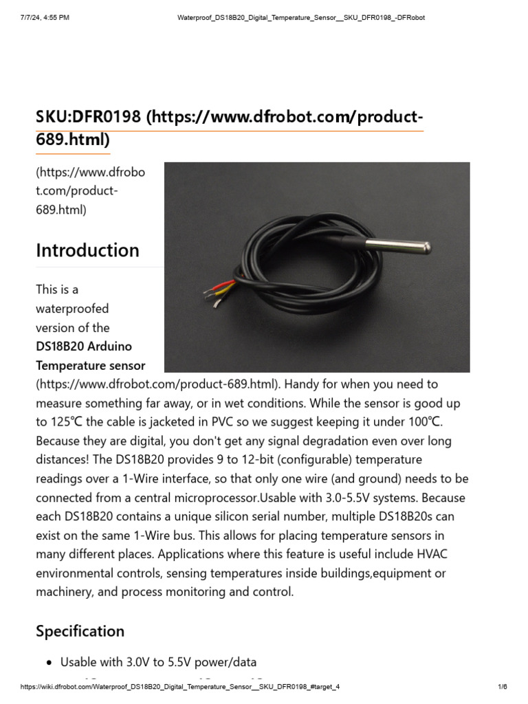 DS18B20 | PDF | Computer Engineering | Electrical Engineering